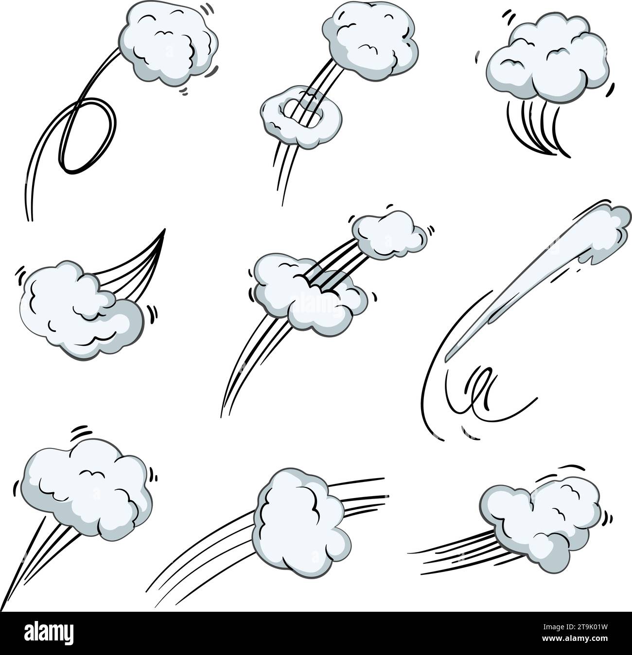 speed comic set cartoon vector illustration Stock Vector Image & Art ...