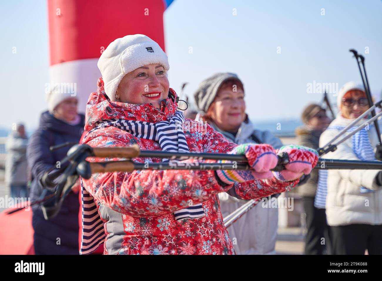 Vladivostok, Russia. 26th Nov, 2023. People take part in the Nordic ...