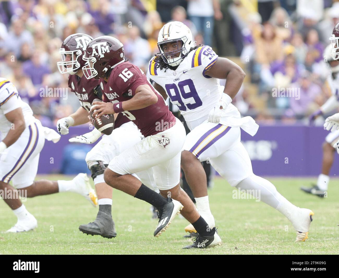 Baton Rouge, USA. 25th Nov, 2023. Texas A&M Aggies quarterback Jaylen ...