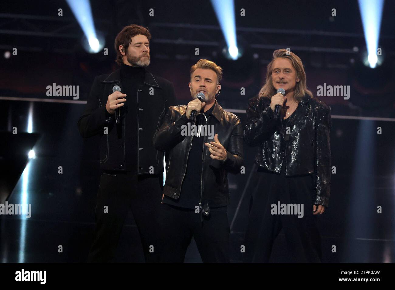 ZDF - Wetten, dass. Take That während letzten ZDF - Fernsehshow Wetten ...