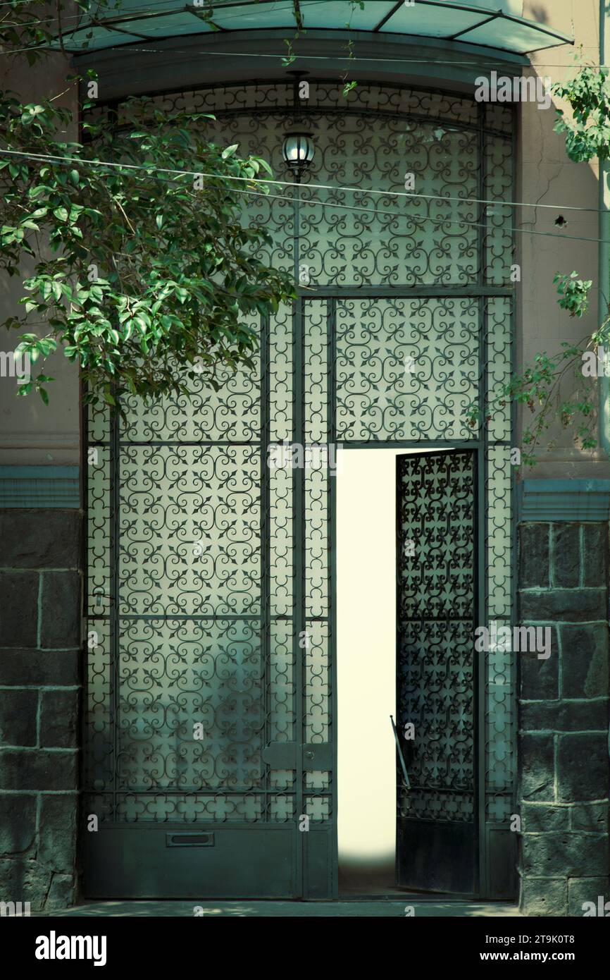 Large Open Gate on Facade of Building (Modified Stock Photo - Alamy