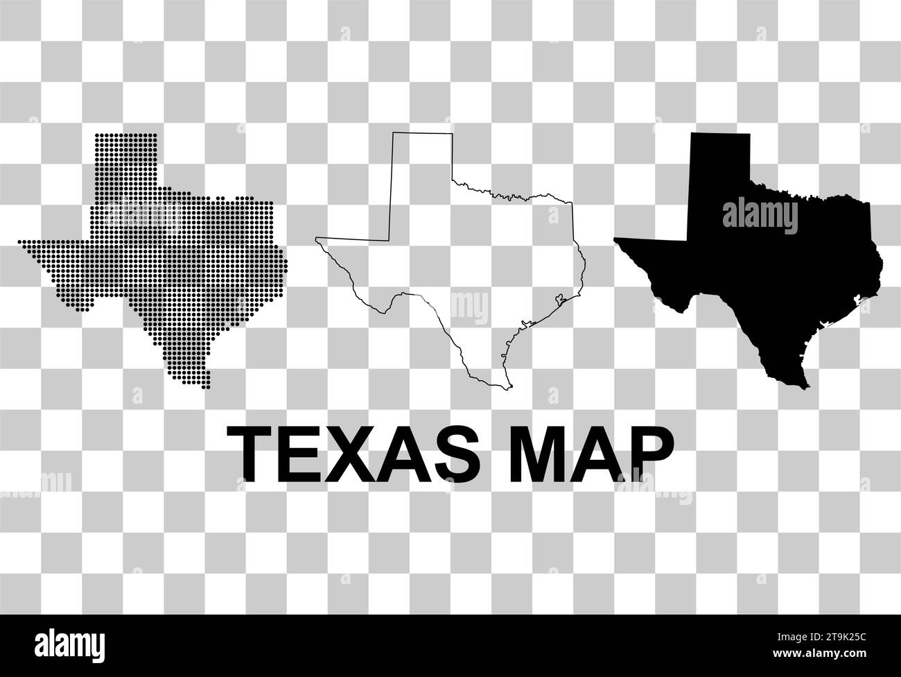 Set of Texas map shape, united states of america. Flat concept vector ...