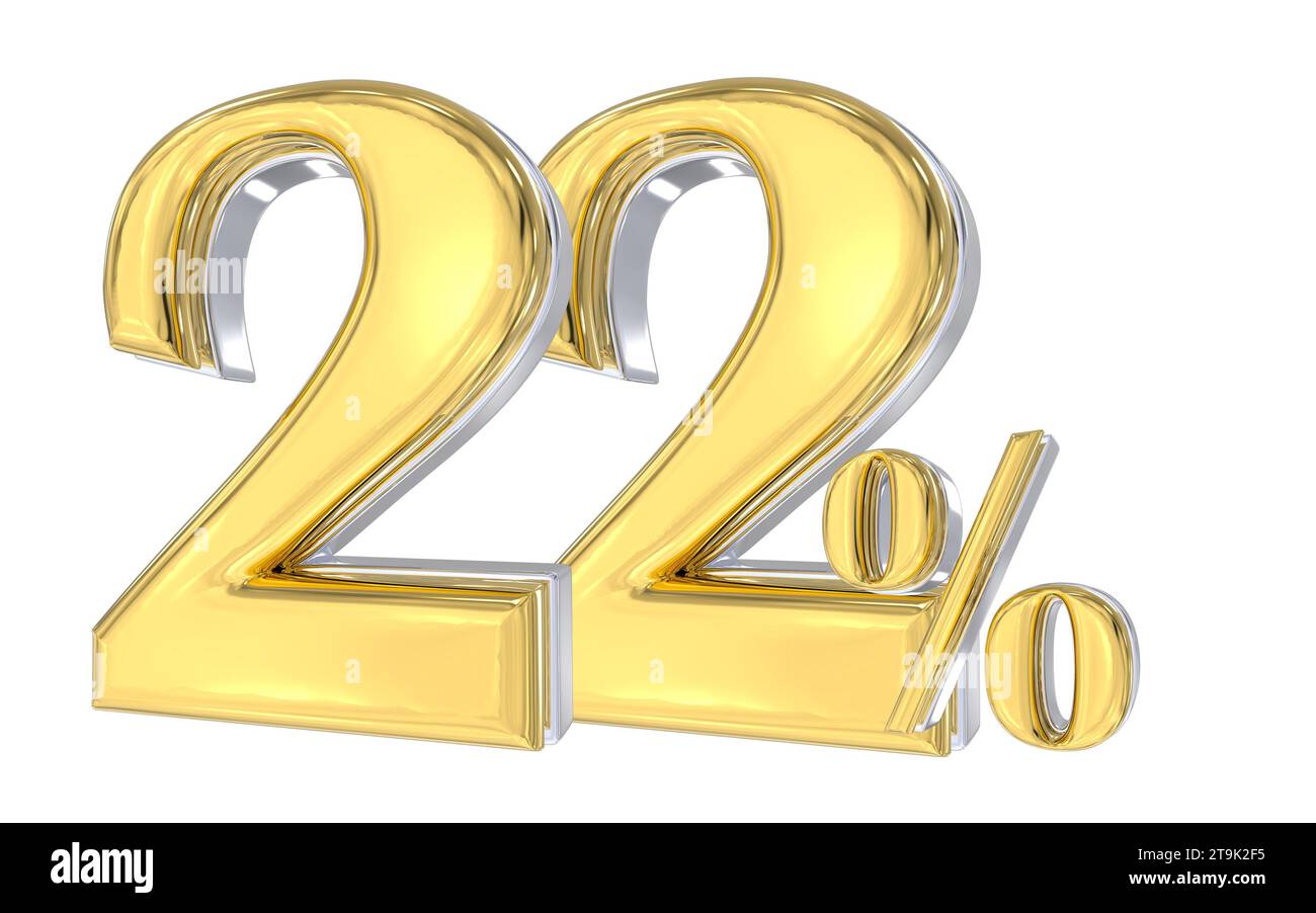 Number 3D Render With White Background Stock Photo - Alamy