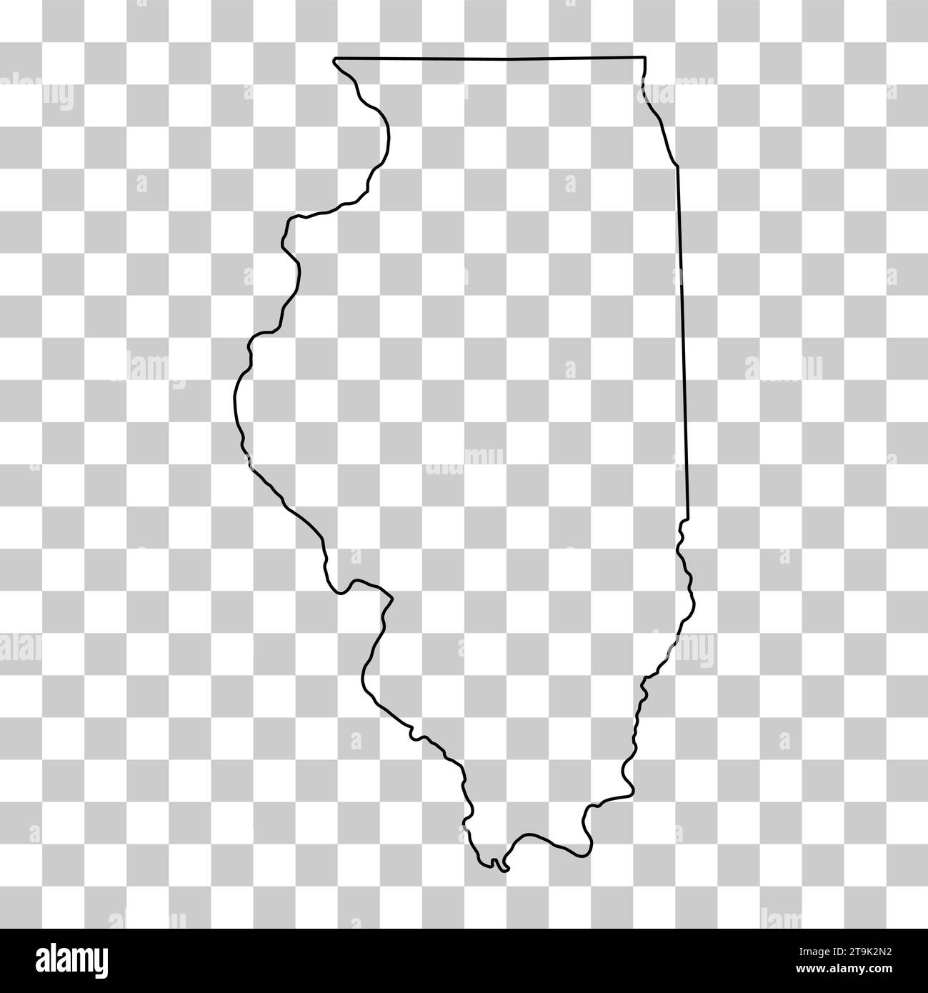 Illinois map shape, united states of america. Flat concept icon symbol ...