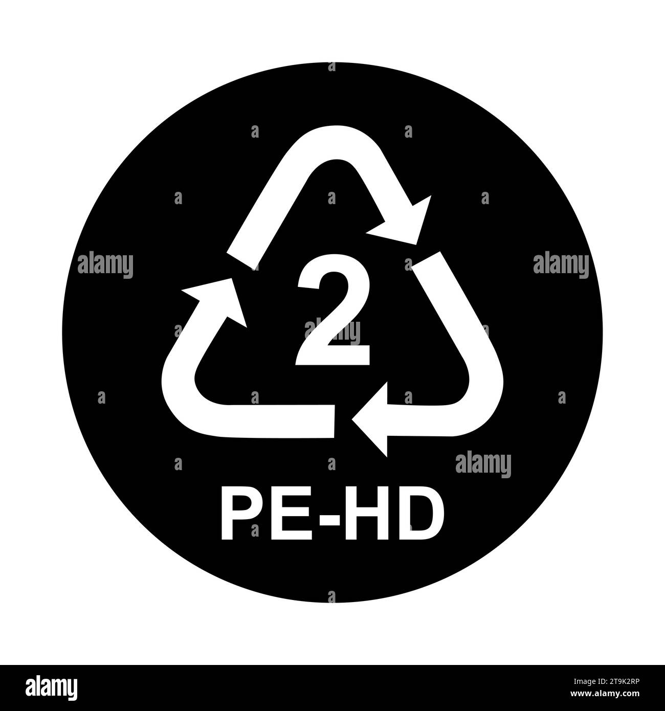 Plastic symbol, ecology recycling sign isolated on white background ...