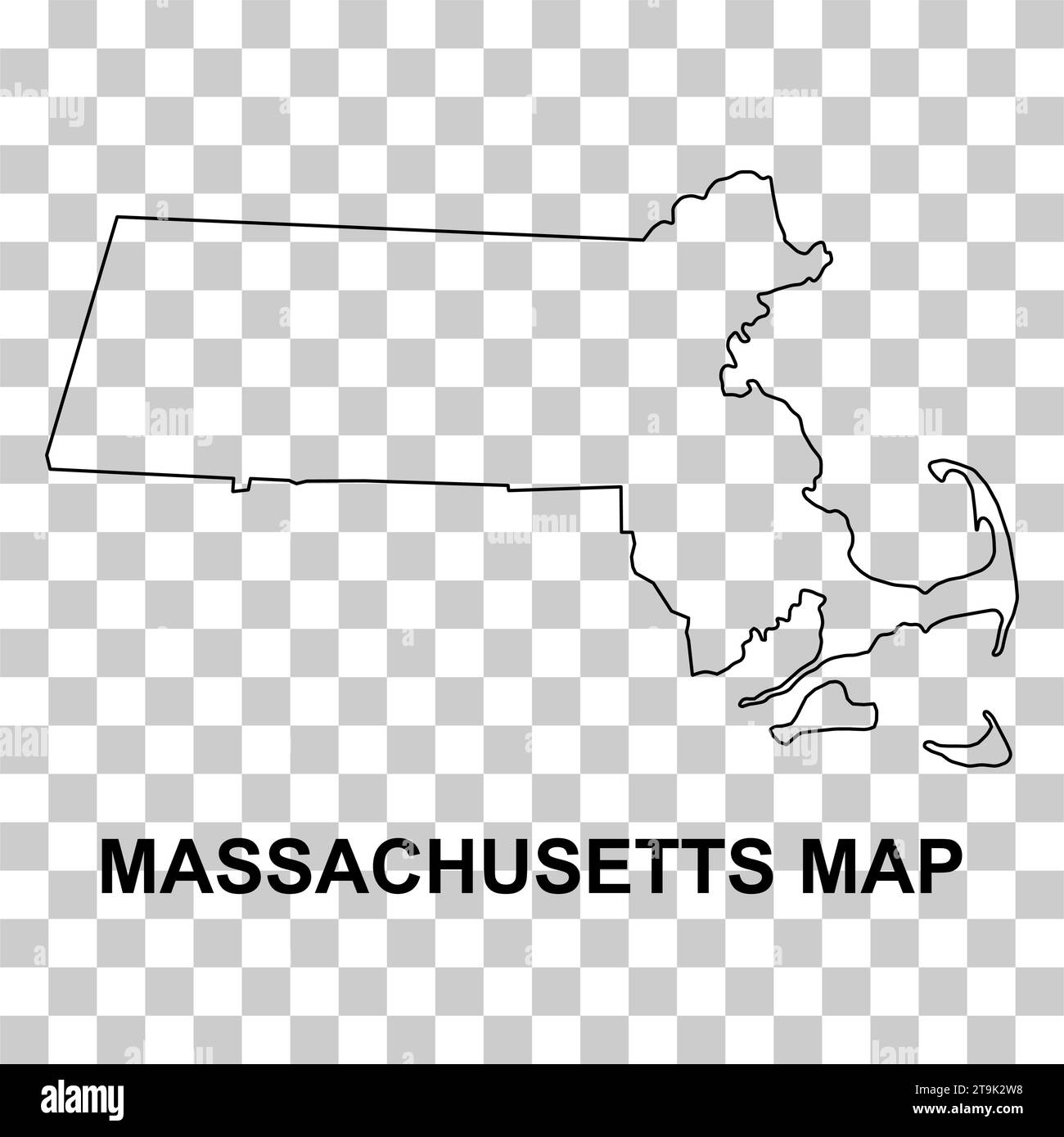 Massachusetts map shape, united states of america. Flat concept icon ...