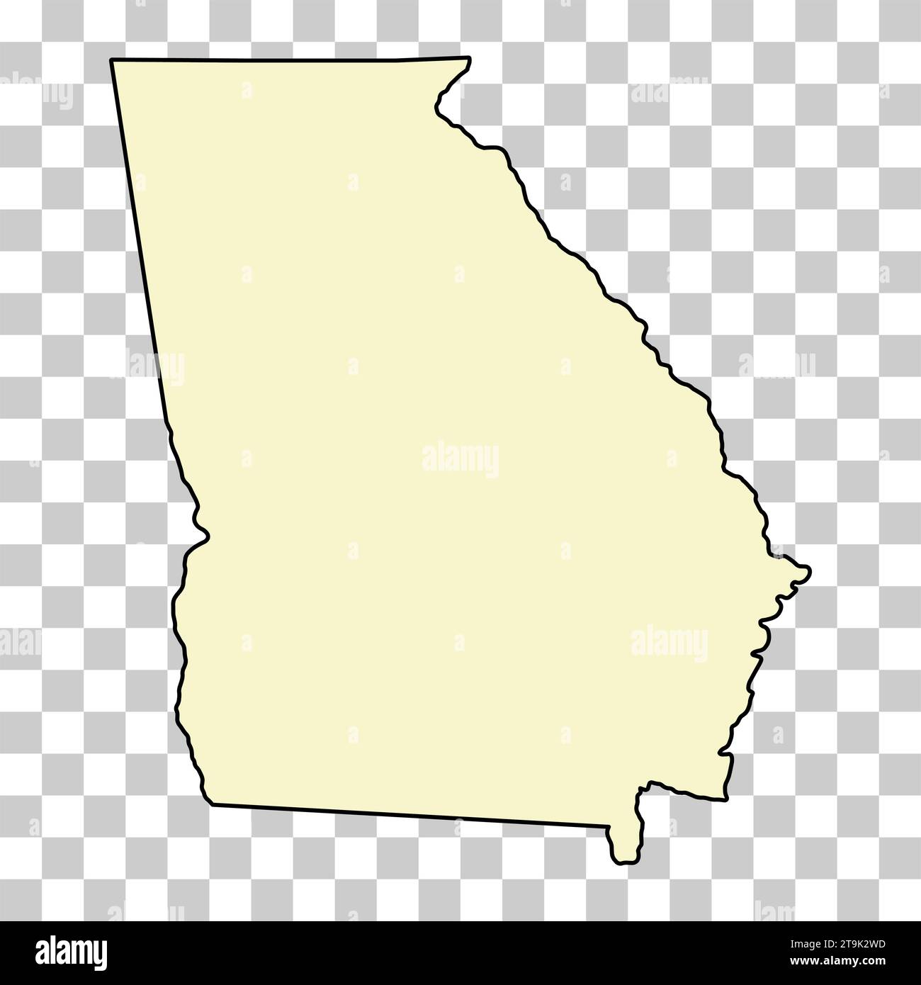 Georgia map shape, united states of america. Flat concept icon symbol ...
