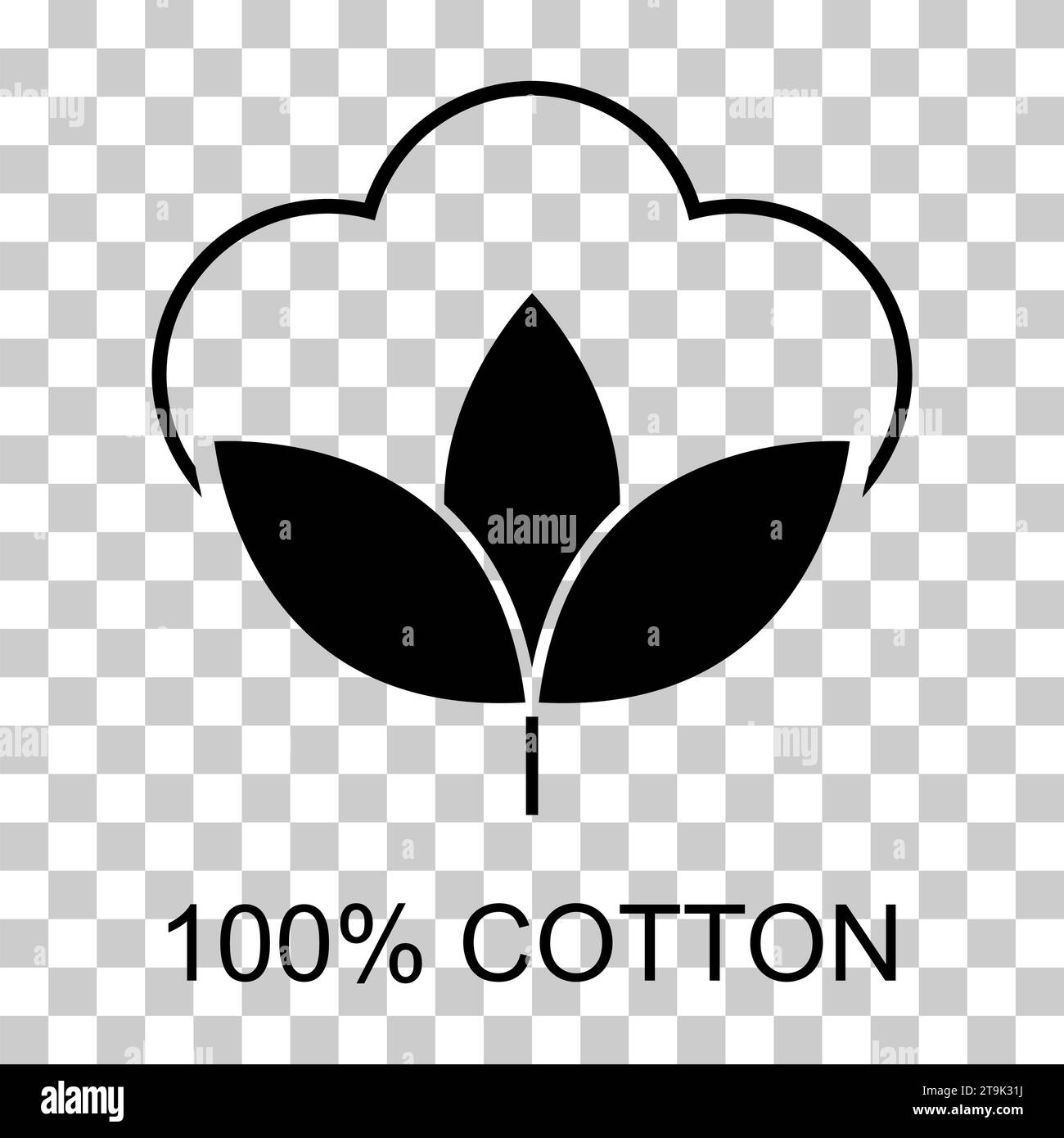 Cotton organic icon, clothing symbol natural symbol, web graphic vector ...