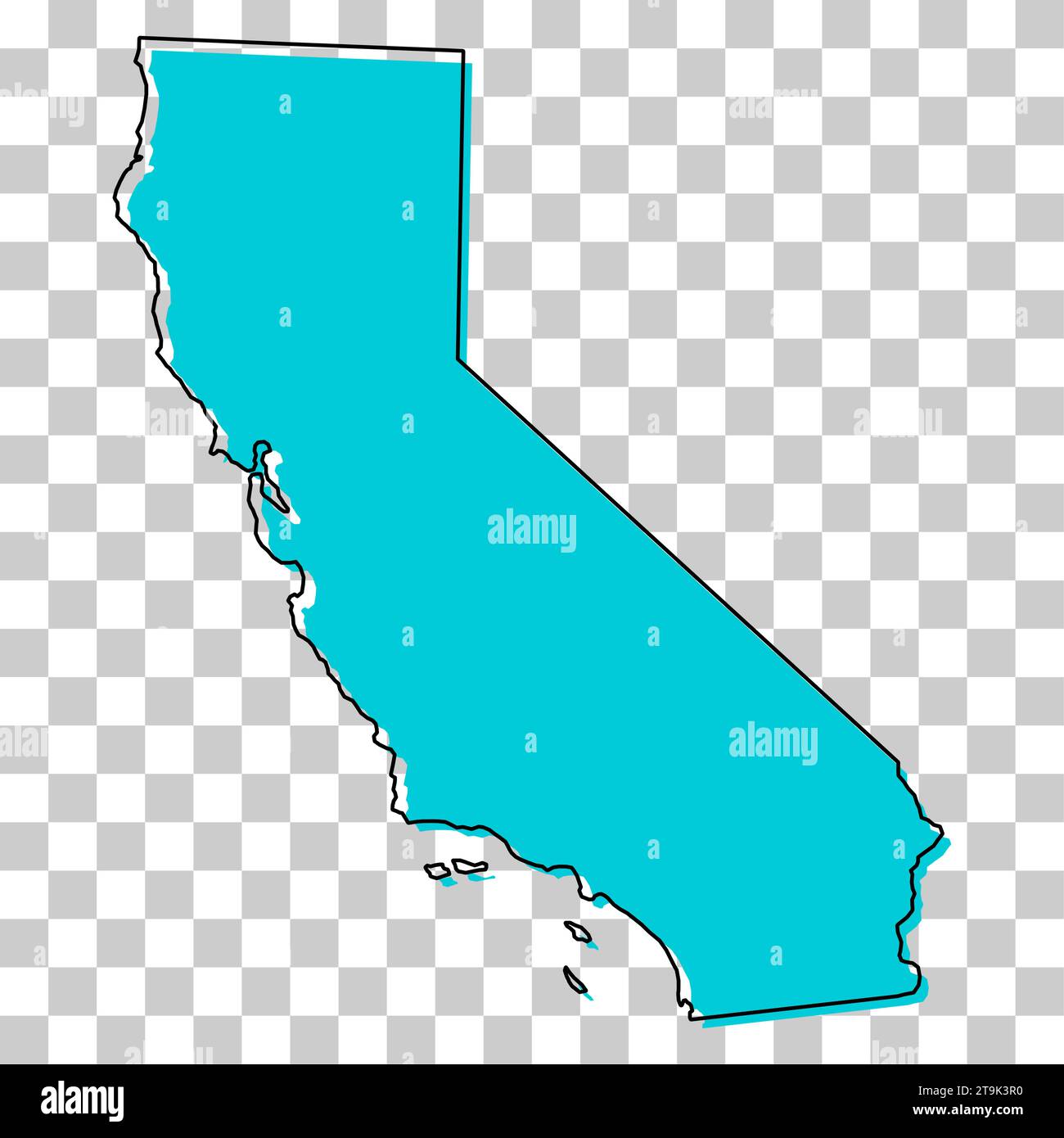 California map shape, united states of america. Flat concept icon ...