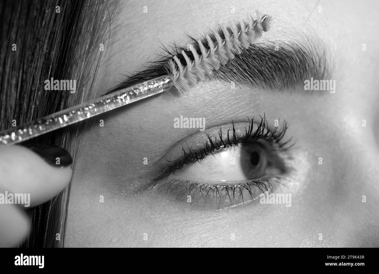 Womans eyebrows. Macro close up of brows. Beautiful girl with eyebrow ...