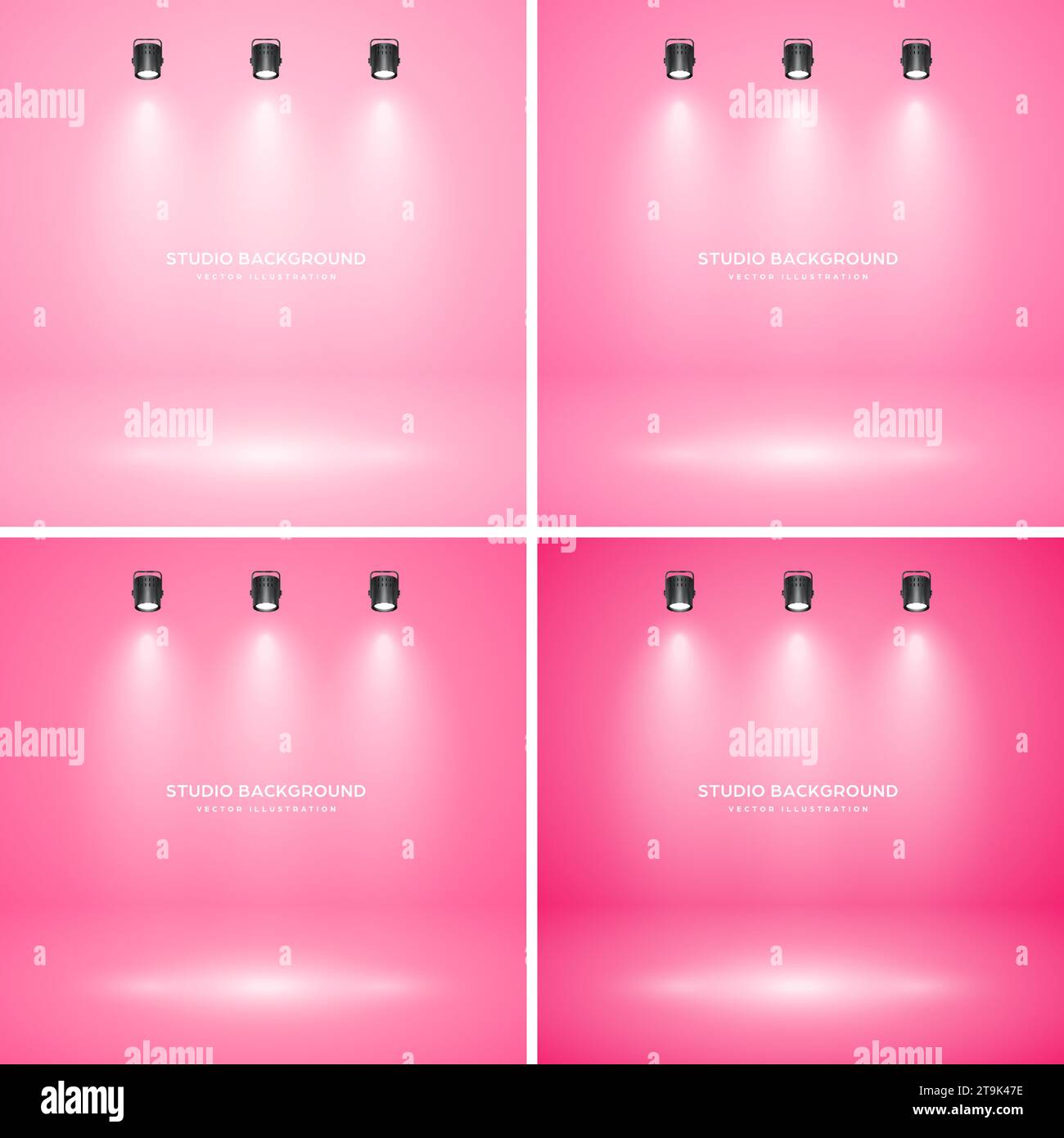 Empty rose studio abstract backgrounds with spotlight effect. Product ...