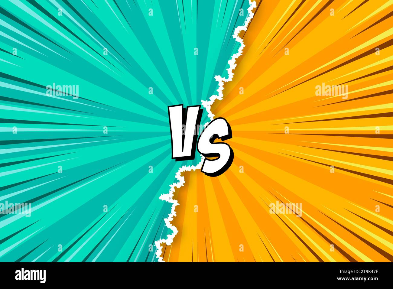 Cartoon comic background. Fight versus. Comics book colorful ...