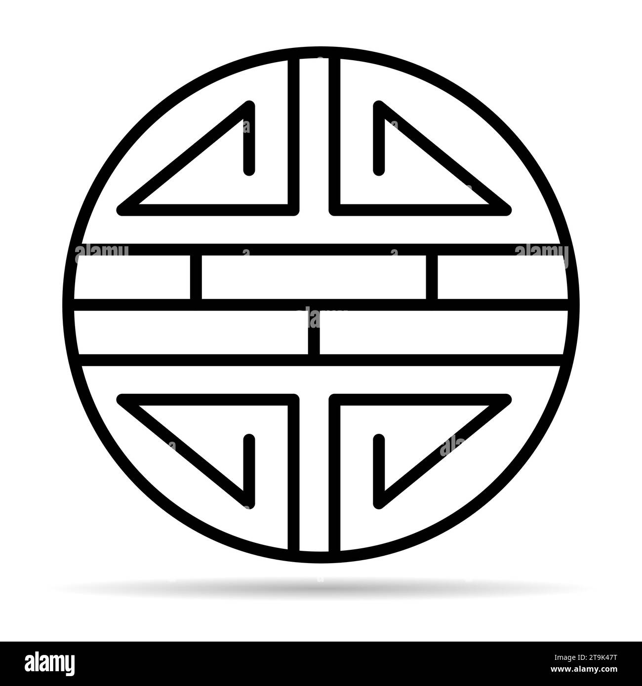 Traditional shou shadow icon, spiritual isolated shu flat symbol, asian ...