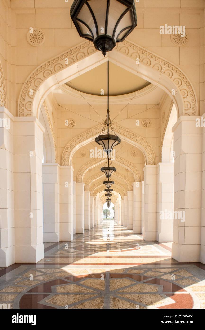 Abu Dhabi, UAE, 08.02.2020. UAE Presidential Palace Qasr Al Watan, view ...