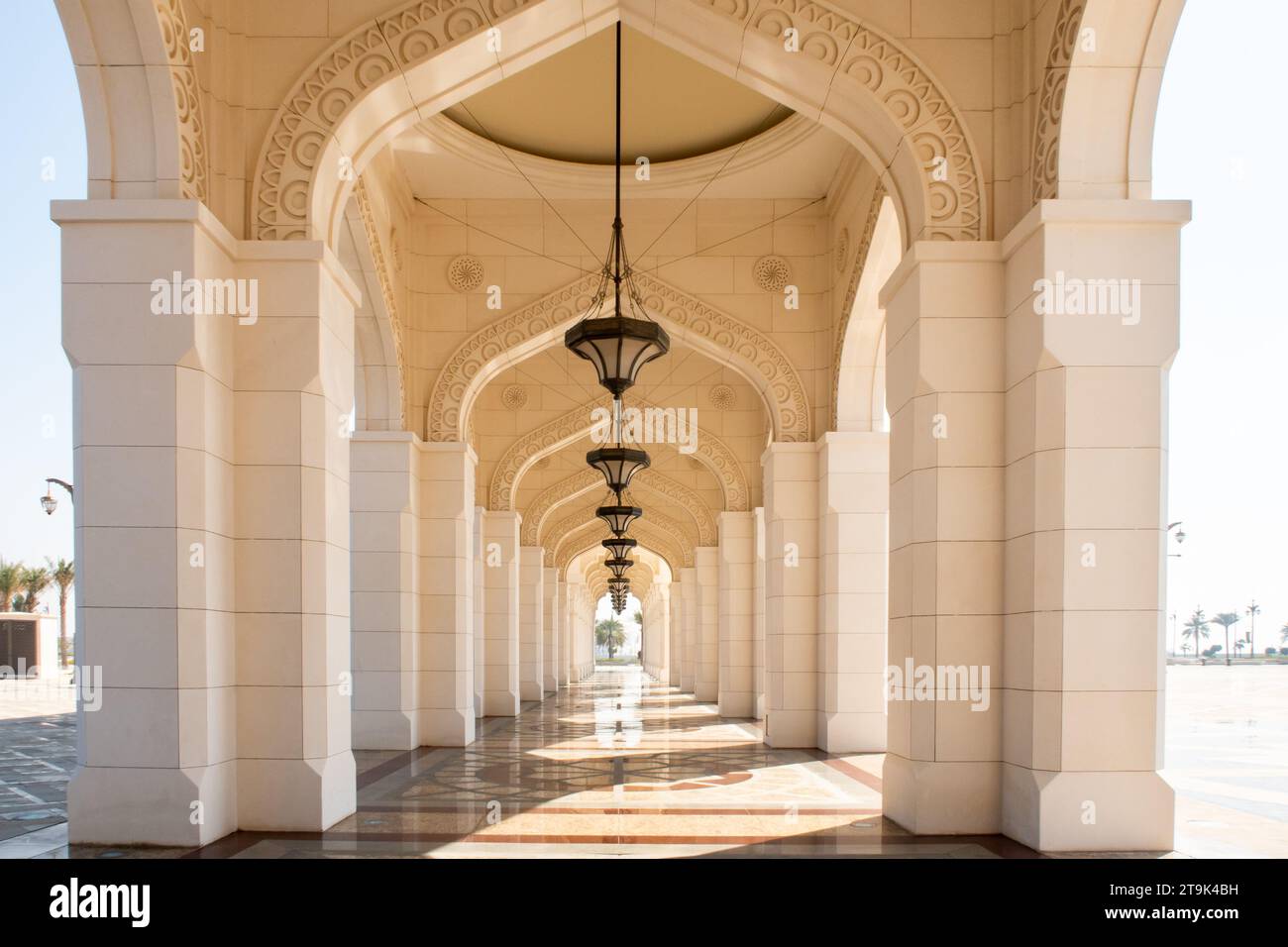 Abu Dhabi, UAE, 08.02.2020. UAE Presidential Palace Qasr Al Watan, view ...
