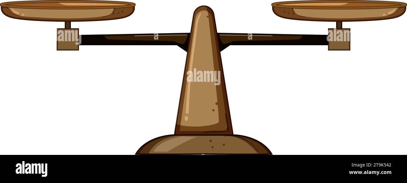 compare balance scale cartoon vector illustration Stock Vector Image ...