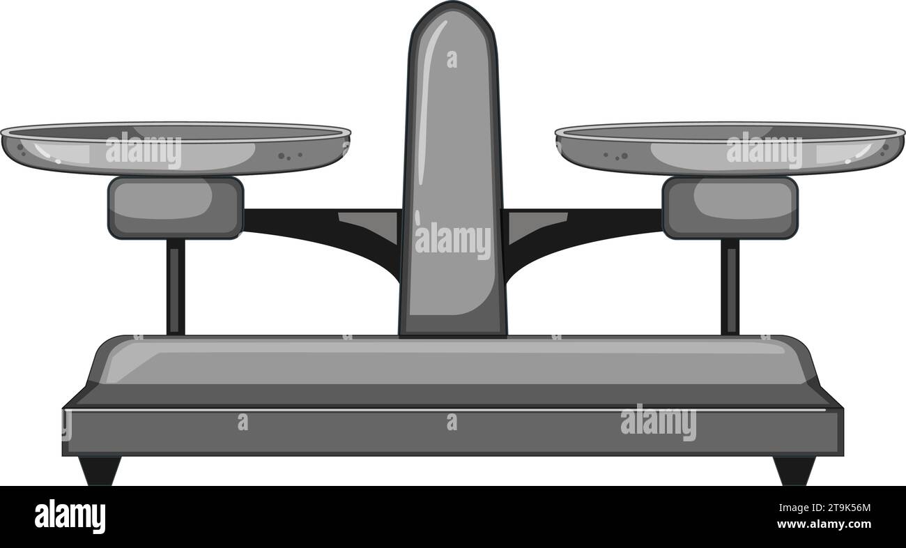 weigh balance scale cartoon vector illustration Stock Vector Image ...