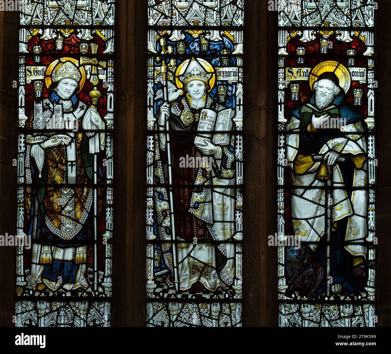 Saints William of York, Gregory and Anthony stained glass, St. John the ...