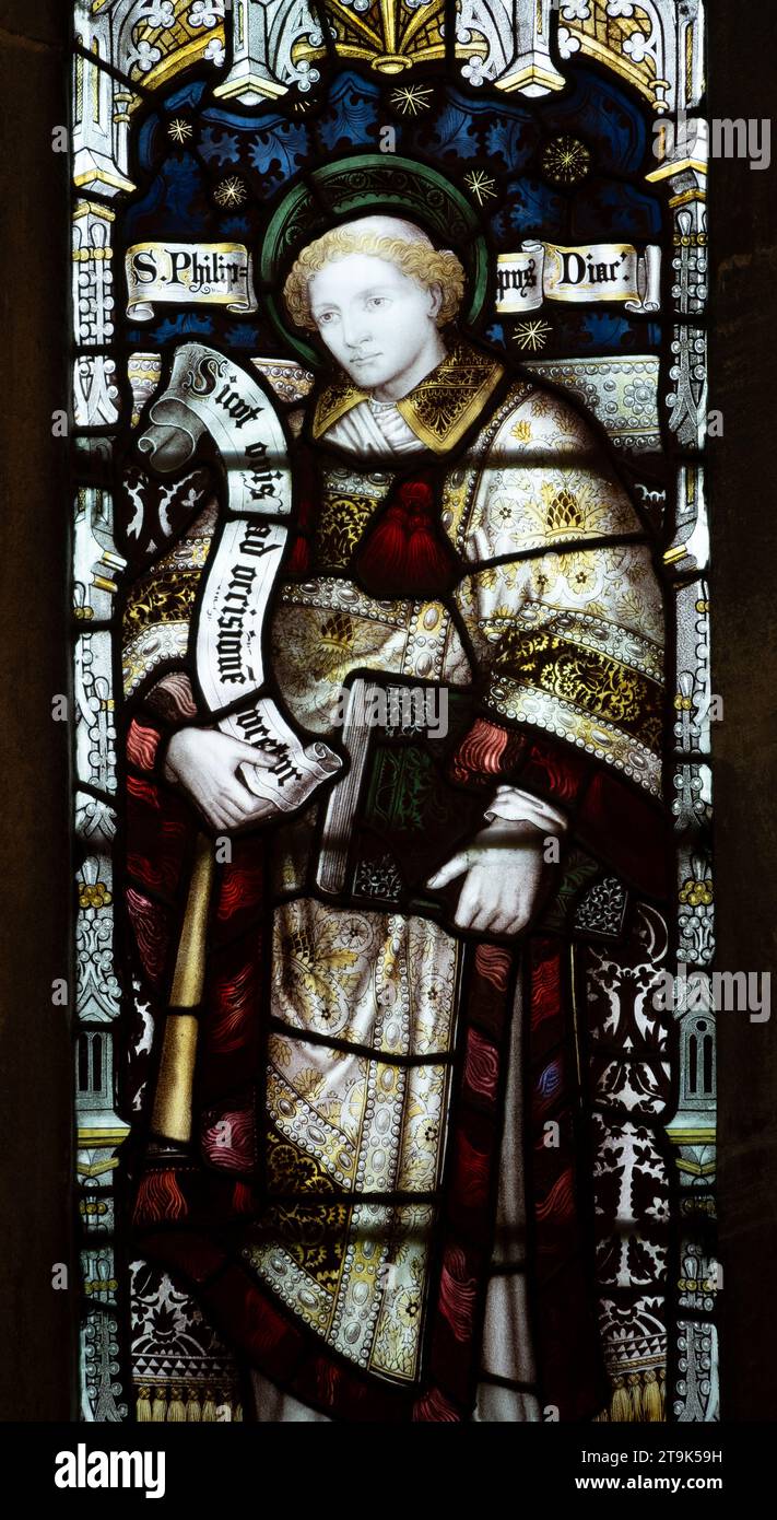 Saint Philip stained glass, St. John the Baptist Church, Burford ...