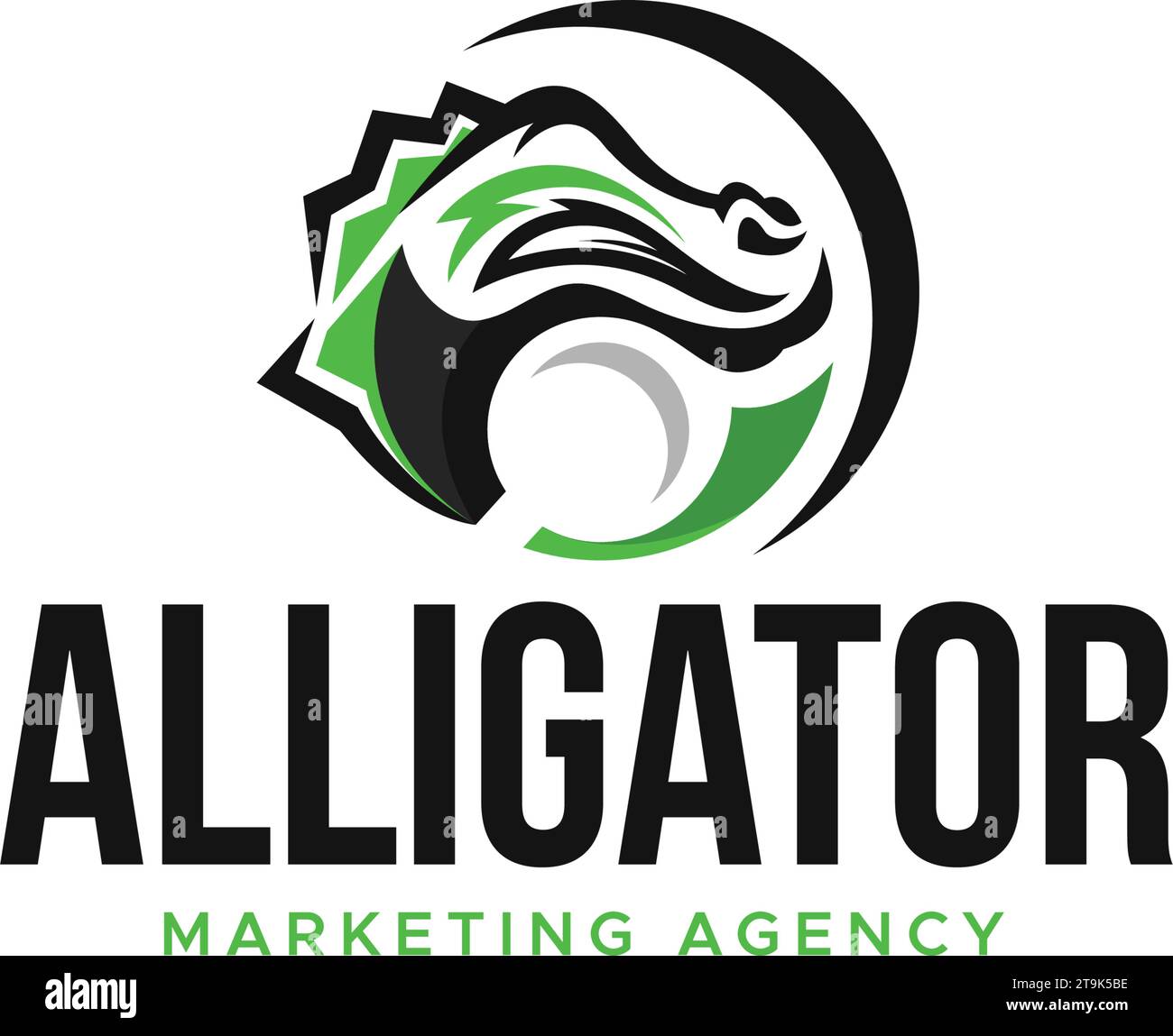 Modern ALLIGATOR MARKETING AGENCY logo design Stock Vector Image & Art ...