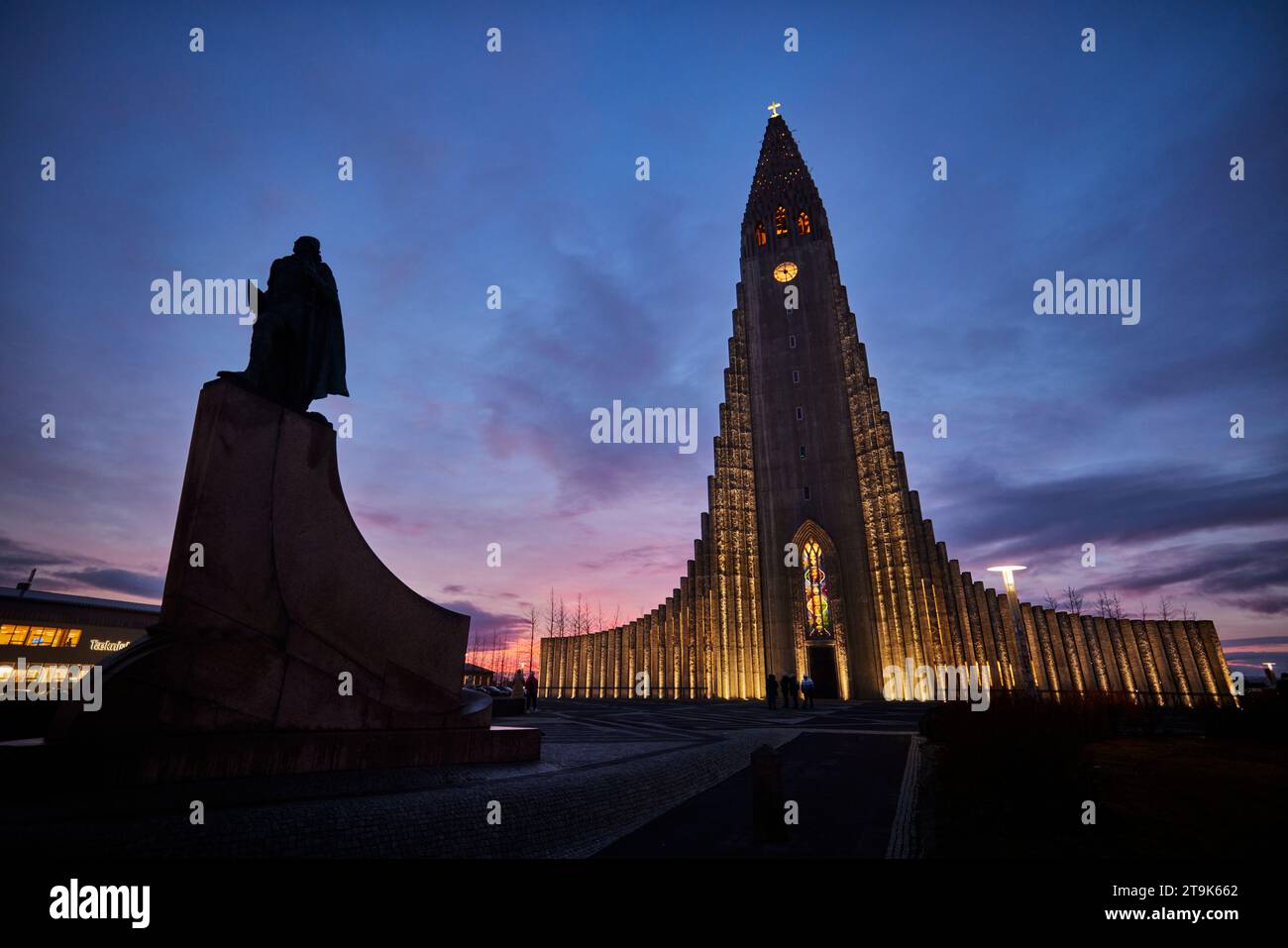 Iceland capital Reykjavik Hallgrímskirkja Lutheran parish church and ...