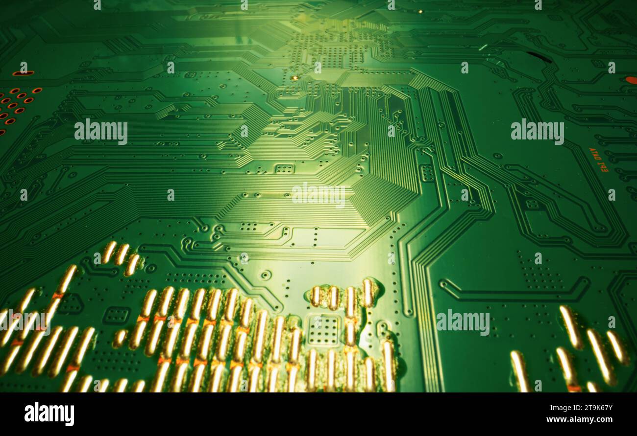 Electronic circuit board technology background. Electronic plate ...
