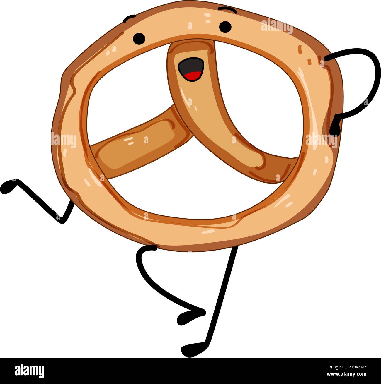 food bread character cartoon vector illustration Stock Vector Image ...