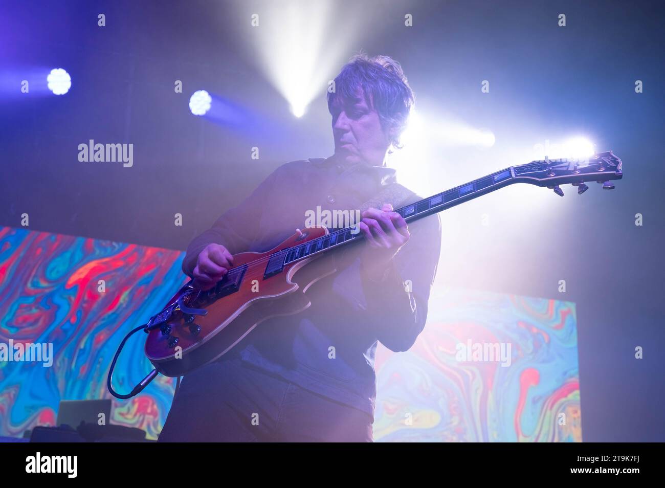 Photographs of Mark Collins of The Charlatans performing at Barrowland ...