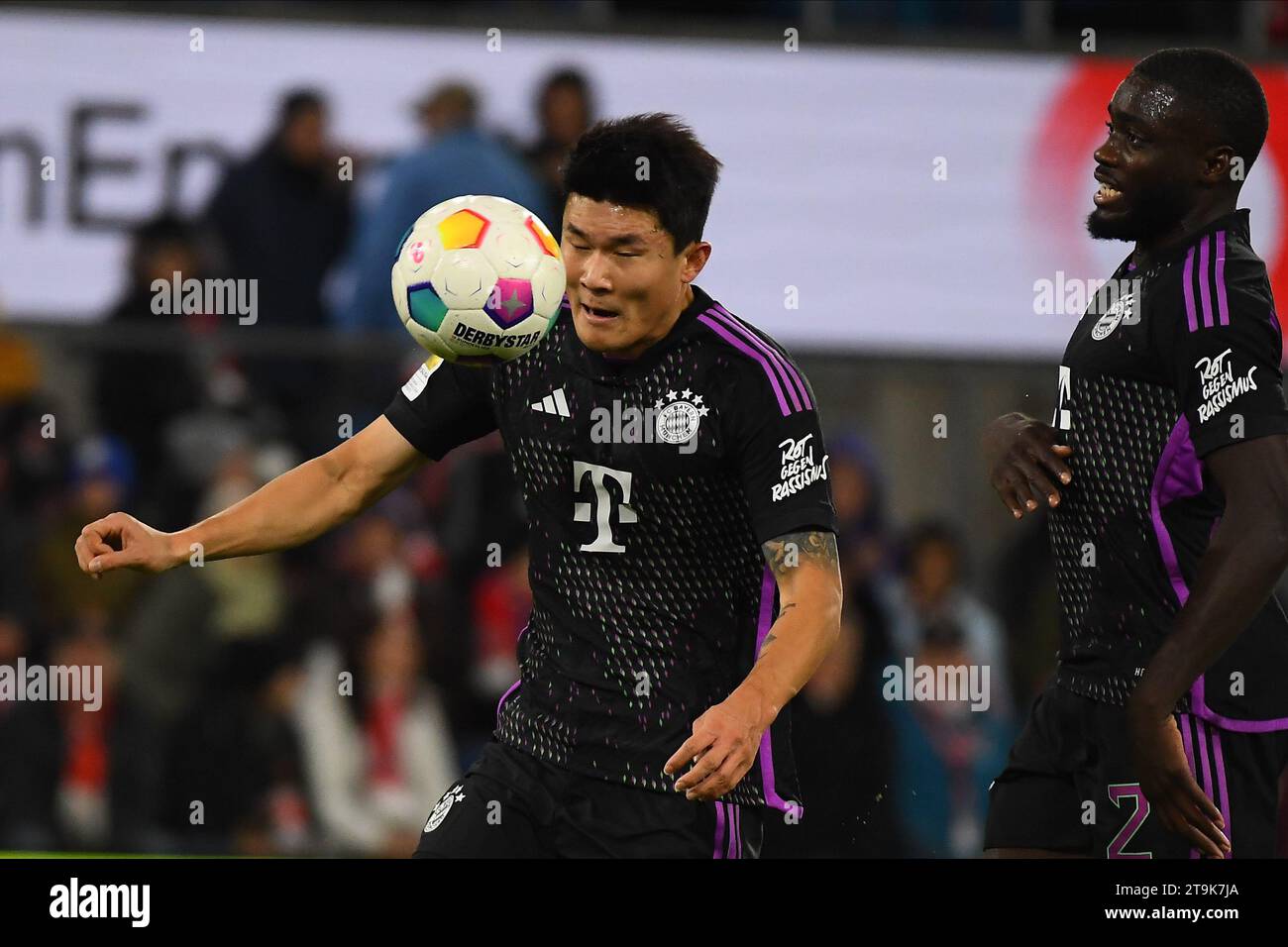 COLOGNE, GERMANY - 24 NOVEMBER, 2023: Kim Min-jae, Dayot Upamecano, The football match of ...