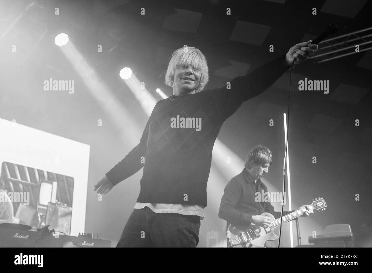 Photographs of Tim Burgess of The Charlatans performing at Barrowland ...