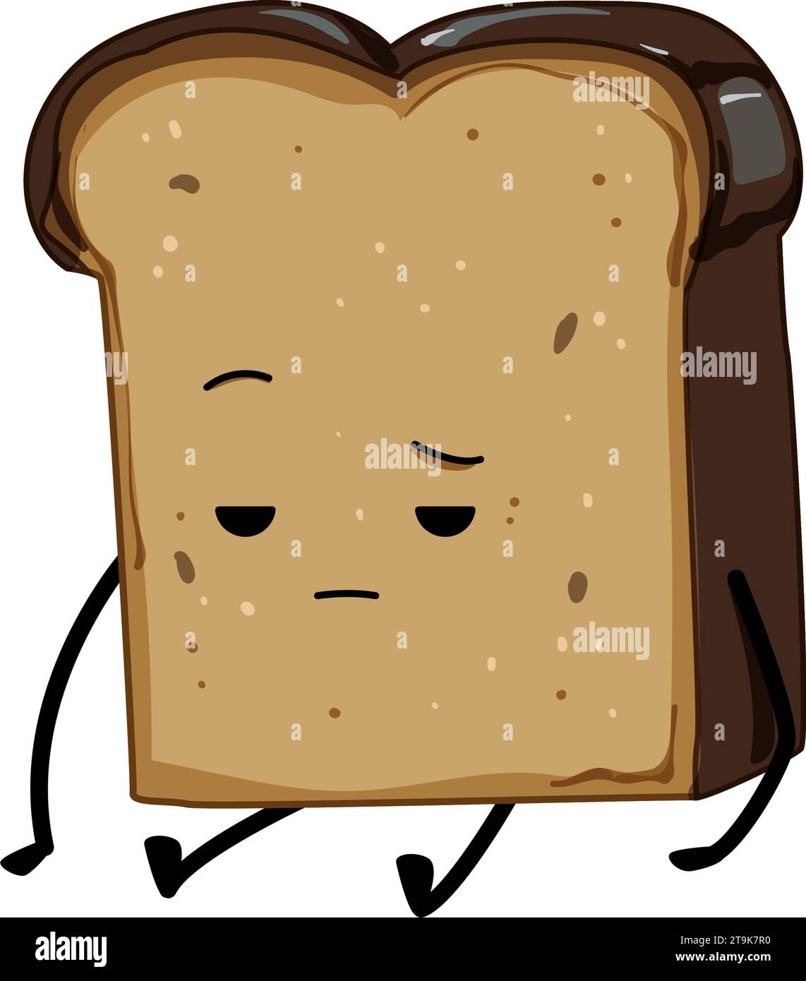 bakery bread character cartoon vector illustration Stock Vector Image ...