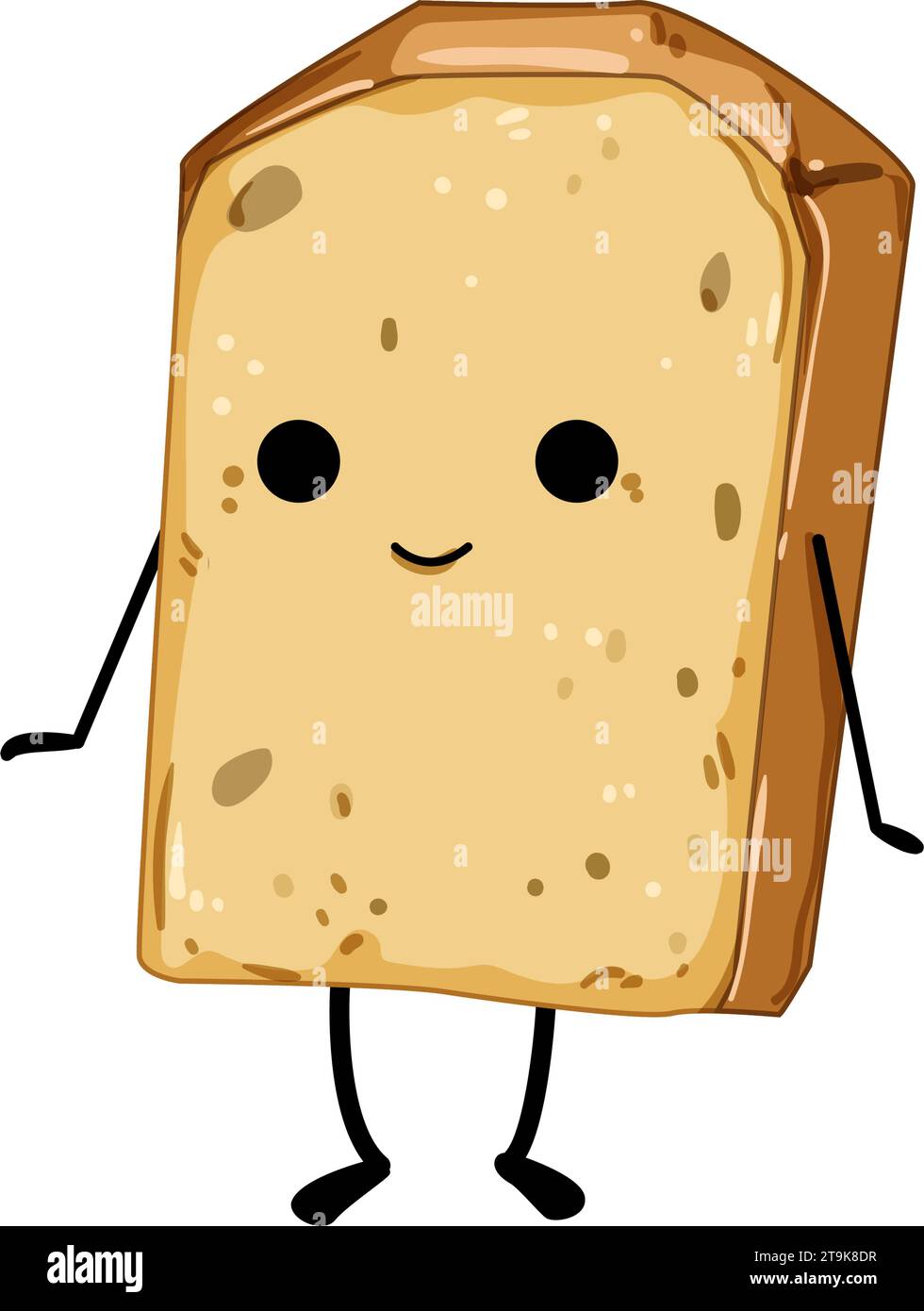 menu bread character cartoon vector illustration Stock Vector Image ...