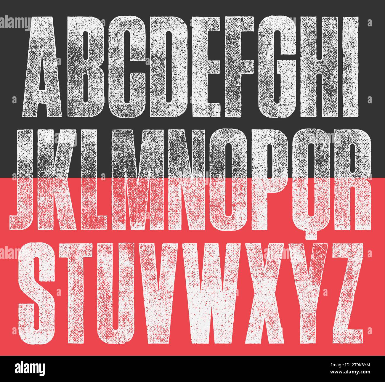 Rough Halftone dots bold Condensed Font. Individually textured ...