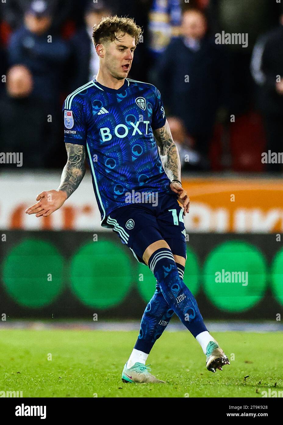 Rotherham, UK. 24th Nov, 2023. Joe Rodon of Leeds United during the ...