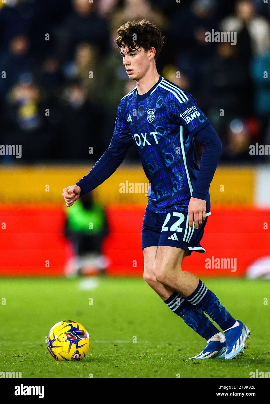 Rotherham, UK. 24th Nov, 2023. Archie Gray of Leeds United during the ...