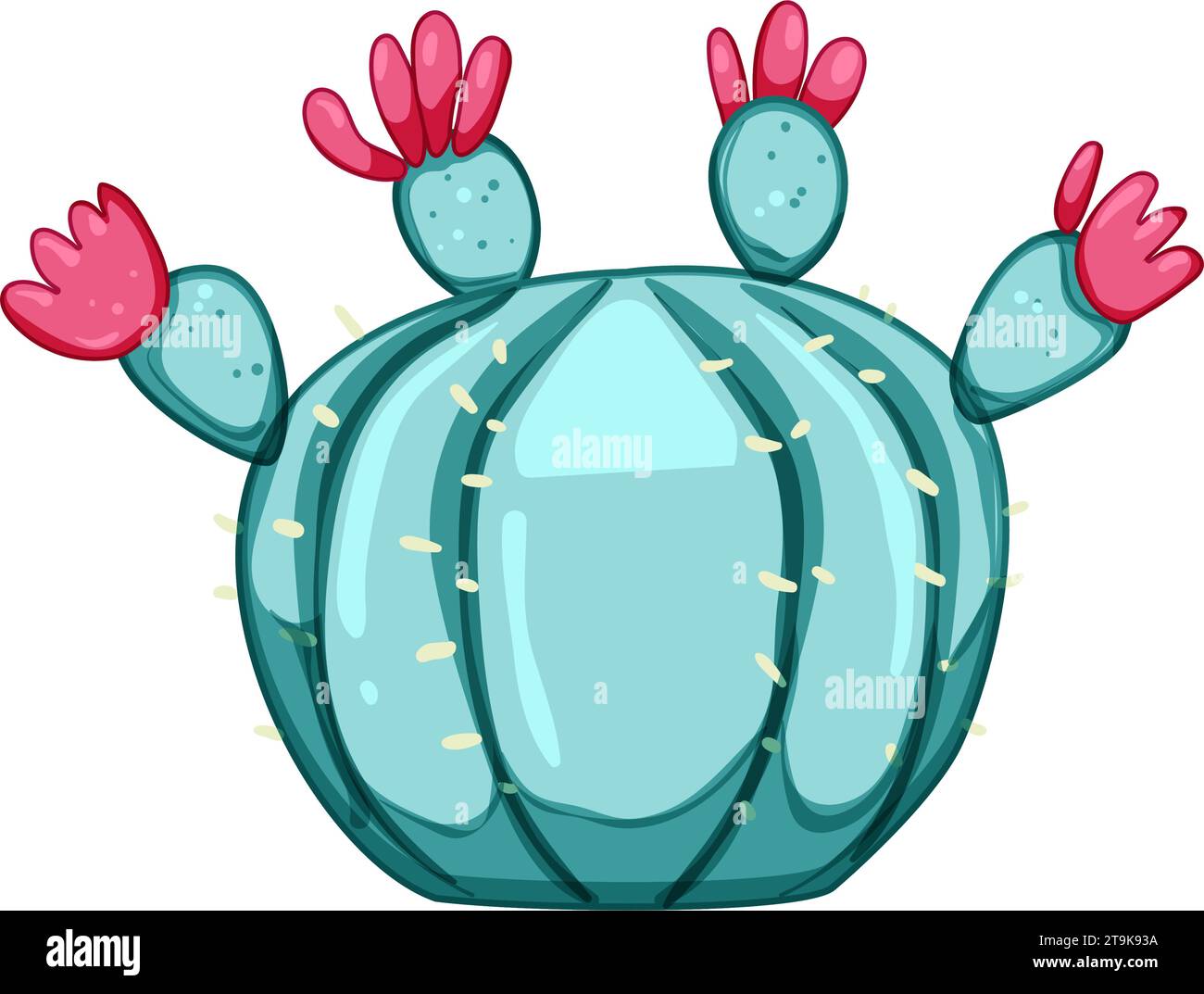 collection cactus cartoon vector illustration Stock Vector Image & Art ...
