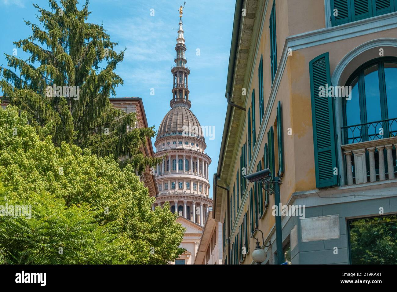 San Gaudenzio cathedral dome in Novara, Italy. Cupola and belfry of San ...