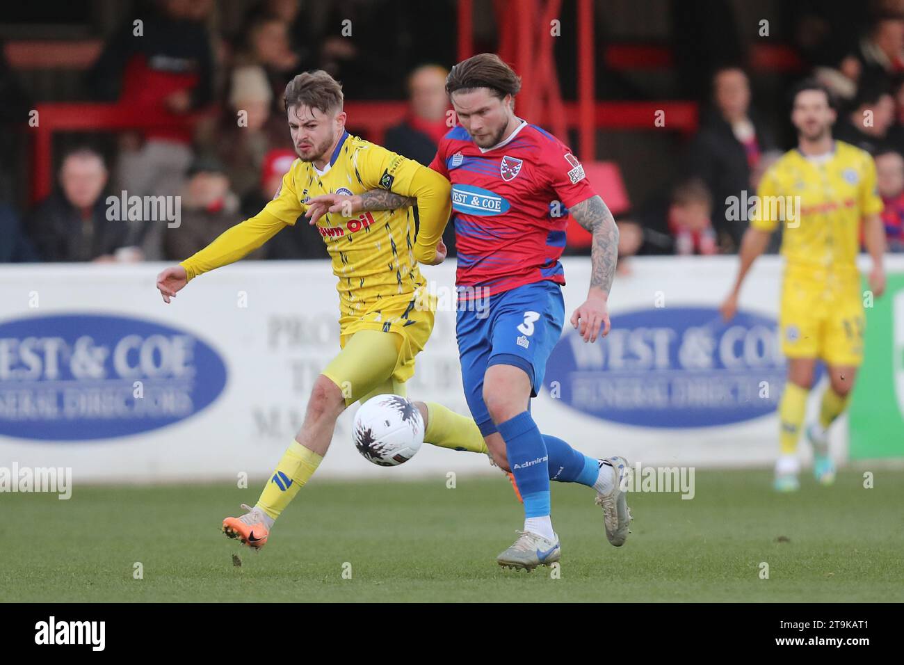 Cian Hayes of Rochdale and Elliot Johnson of Dagenham and Redbridge ...