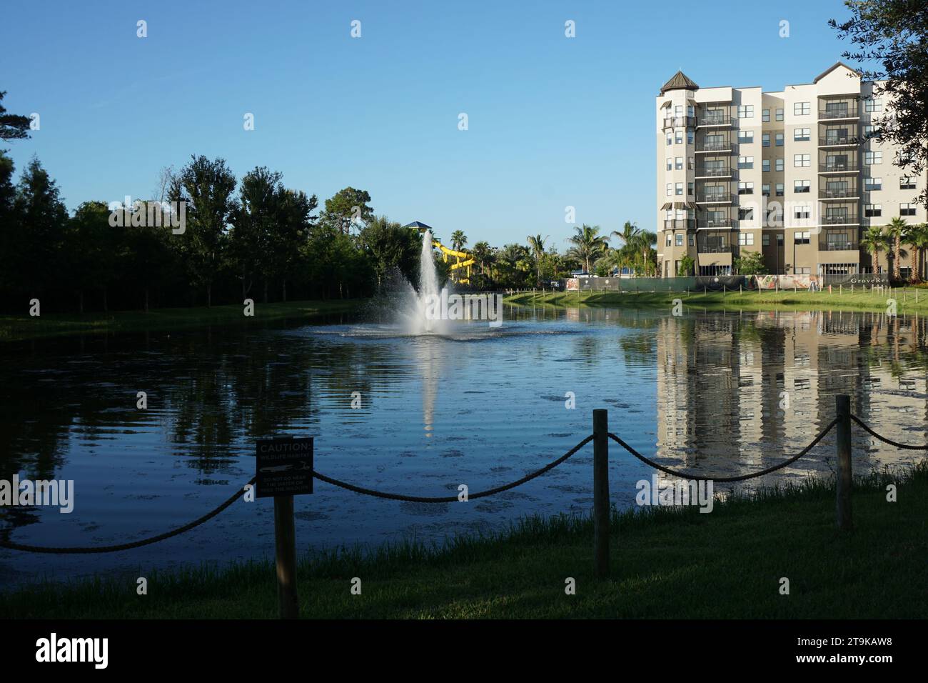 A Lake at the rear of the Grove Resort and Water Park in Orlando ...