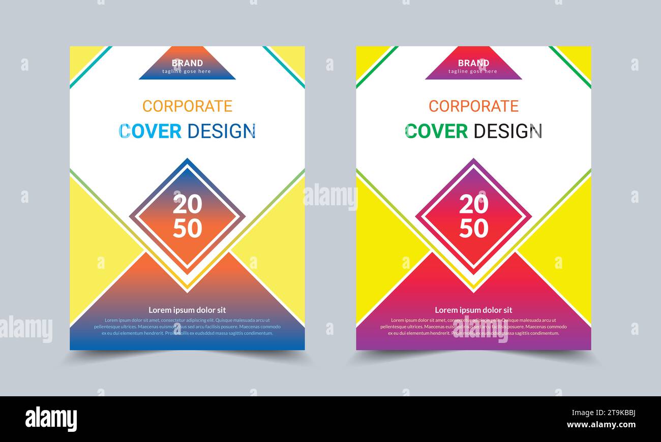 Corporate Book Covers, Brochures, Flyers Tamplate Stock Vector Image ...