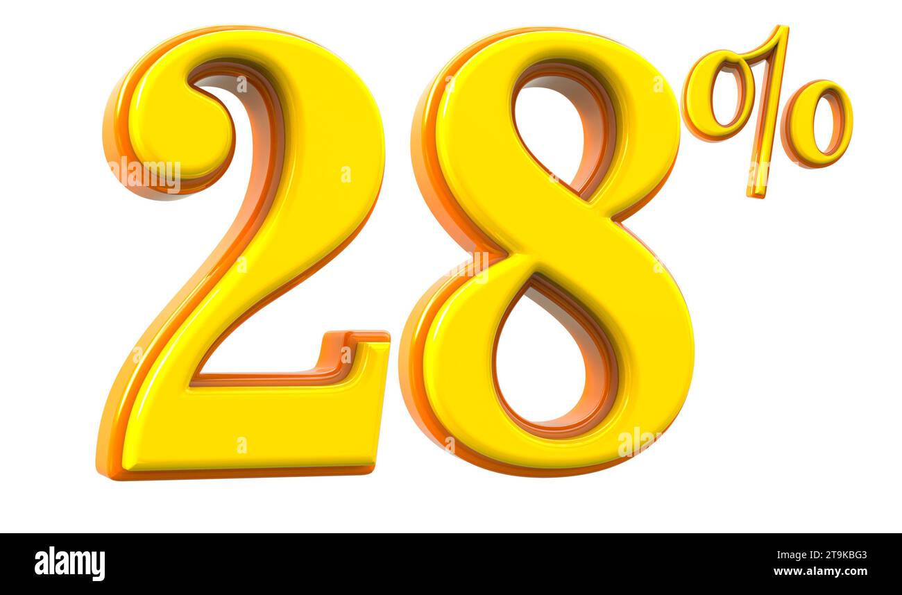 Number 3D Render With White Background Stock Photo - Alamy