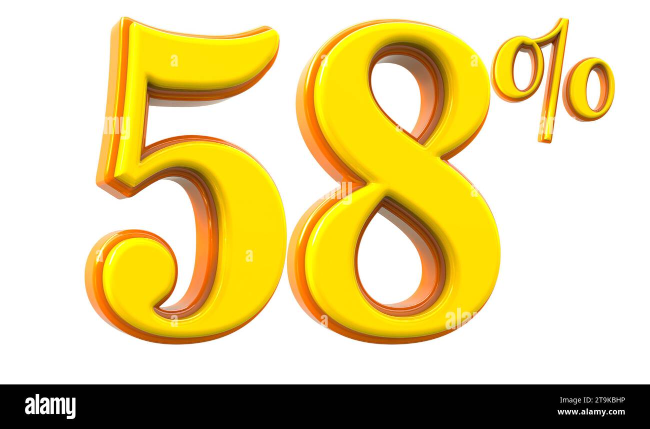 Number 3D Render With White Background Stock Photo - Alamy