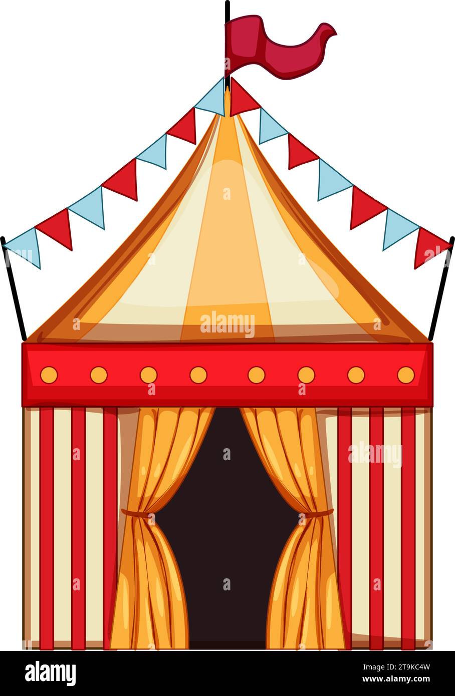 funfair circus tent cartoon vector illustration Stock Vector Image ...