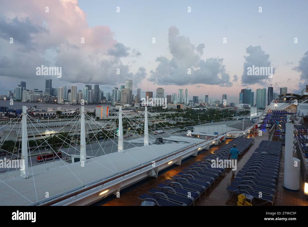 A bird’s eye view from the deck of the Victory Carnival Cruise ...