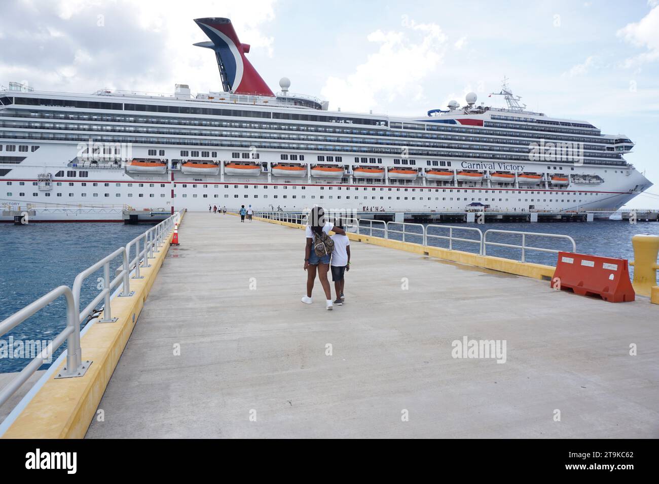 Boarding the Carnival Victory ship at Puerto Maya Port, Cozumel Mexico ...