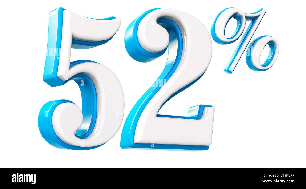 Number 3D Render With White Background Stock Photo - Alamy