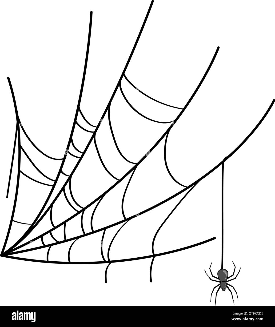 black cobweb cartoon vector illustration Stock Vector Image & Art - Alamy