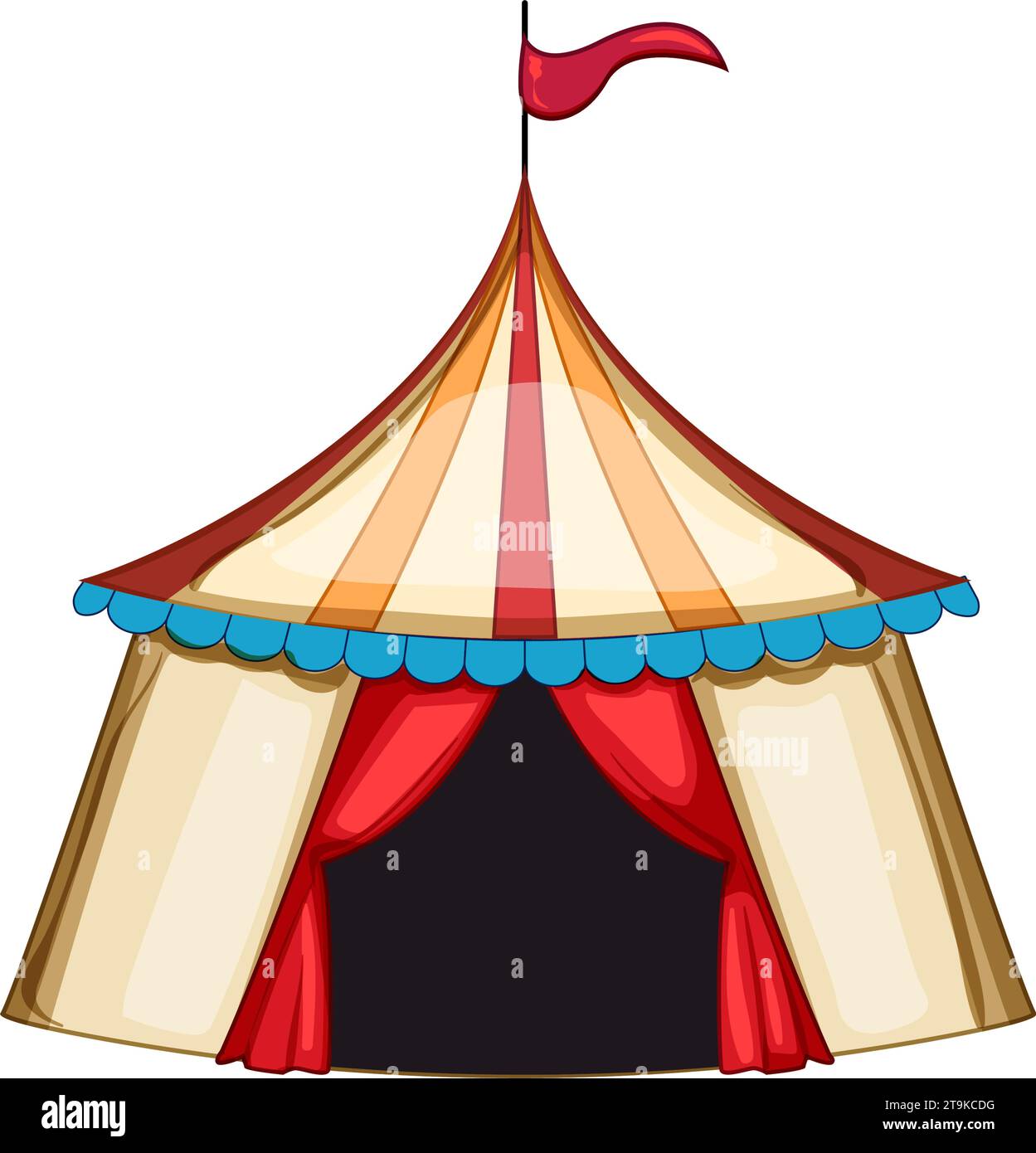 amusement circus tent cartoon vector illustration Stock Vector Image ...