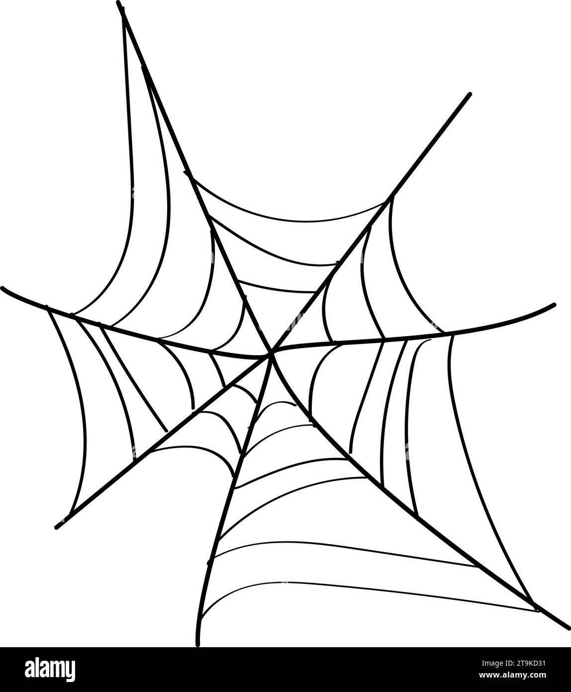 spooky cobweb cartoon vector illustration Stock Vector Image & Art - Alamy