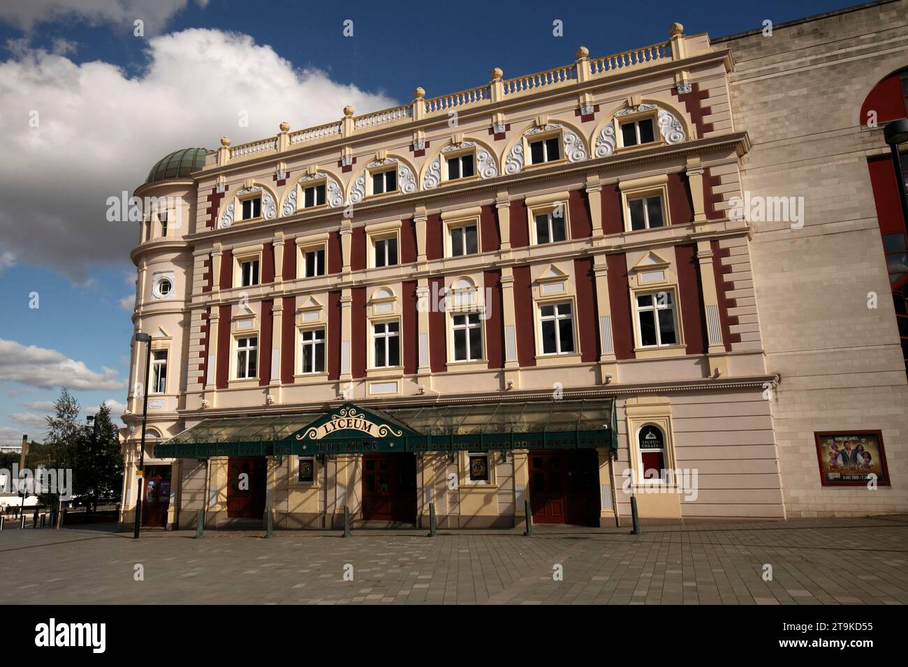 The exterior of the Lyceum in Sheffield. The theatrew is built in the proscenium arch style ...